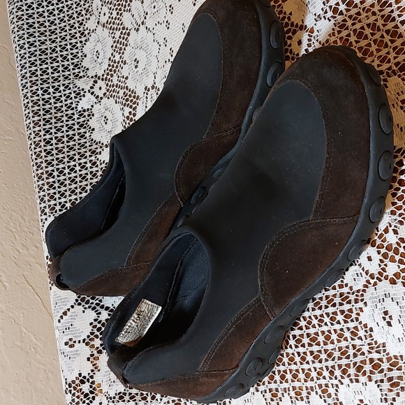 Bass | Shoes | Bass Slip On Shoe Black And Brown Leather And Fabric ...